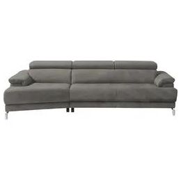 Ecksofa Egoitaliano "Soul, extravagantes Designsofa, Megasofa, super bequem, tolle Details", grau (steingrau), B:246cm H:99cm T:140cm, Luxus-Micofaser Lederoptik (100% Polyester) ist ein neues technisches Gewebe mit einem visuellen und taktilen Aspekt, der dem Nubuk sehr nahe kommt, mit innovativen Eigenschaften. Seine außerordentliche Weichheit kommt von einem exklusiven Produktionsprozess, der U