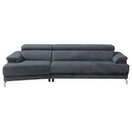 Ecksofa Egoitaliano "Soul, extravagantes Designsofa, Megasofa, super bequem, tolle Details", grau (charcoal), B:246cm H:99cm T:140cm, Sofas, mit Trapez-Abschlußelement, inkl verstellbarer Kopfteile