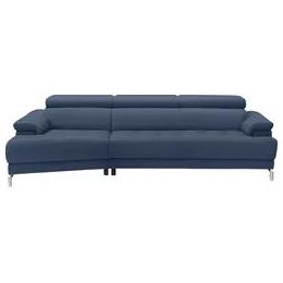Ecksofa Egoitaliano "Soul, extravagantes Designsofa, Megasofa, super bequem, tolle Details", blau (tide), B:246cm H:99cm T:140cm, Leder »BULL« (echtes Rindsleder). Geschliffenes, pigmentiertes und behandeltes Rindsleder mit einer Dicke von 1, 3-1, 5 mm. Dieses Leder zeigt eine ziemlich weiche Hand mit einem halb undurchsichtigen Aussehen. Es handelt sich um ein geschütztes Leder. Eine leichte Deck