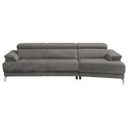 Ecksofa Egoitaliano "Soul, extravagantes Designsofa, Megasofa, super bequem, tolle Details", grau (steingrau), B:246cm H:99cm T:140cm, Luxus-Micofaser Lederoptik (100% Polyester) ist ein neues technisches Gewebe mit einem visuellen und taktilen Aspekt, der dem Nubuk sehr nahe kommt, mit innovativen Eigenschaften. Seine außerordentliche Weichheit kommt von einem exklusiven Produktionsprozess, der U