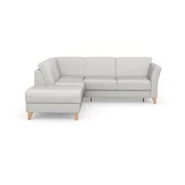 Sit & More Ecksofa SIT & MORE "Visby L-Form", grau (hellgrau), B:248cm H:87cm T:213cm, Sofas, Wahlweise mit Bettfunktion und Stauraum, frei im Raum stellbar