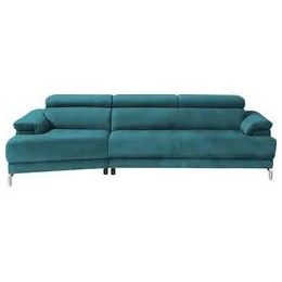 Ecksofa Egoitaliano "Soul, extravagantes Designsofa, Megasofa, super bequem, tolle Details", blau (teal), B:246cm H:99cm T:140cm, Sofas, mit Trapez-Abschlußelement, inkl verstellbarer Kopfteile