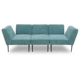 Sessel DOMO collection "700010 Lieferzeit nur 2 Wochen, auch einzeln stellbar", blau (türkis), B:58cm H:78cm T:83cm, 100% Polyester, Sessel, Einzelsessel, für individuelle Zusammenstellung eines persönlichen Sofas, Cord-Bezug