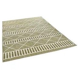 Teppich Tom Tailor HOME "Funky Outdoor Geometric", grün, B:80cm H:5mm L:165cm, Polypropylen (PP), Teppiche, Flachgewebe, modernes Rauten Design, Outdoor geeignet, Wohnzimmer