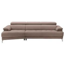 Ecksofa Egoitaliano "Soul, extravagantes Designsofa, Megasofa, super bequem, tolle Details", beige (safari), B:246cm H:99cm T:140cm, Leder »BULL« (echtes Rindsleder). Geschliffenes, pigmentiertes und behandeltes Rindsleder mit einer Dicke von 1, 3-1, 5 mm. Dieses Leder zeigt eine ziemlich weiche Hand mit einem halb undurchsichtigen Aussehen. Es handelt sich um ein geschütztes Leder. Eine leichte D