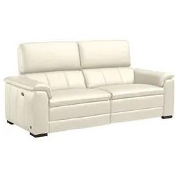 2,5-Sitzer Egoitaliano "Capucine", beige (cremeweiß), B:200cm H:99cm T:97cm, Sofas, wahlweise mit elektrisch oder manuell verstellbarer Relaxfunktion