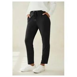 Schlupfhose Lascana, Damen, Gr. 42, N-Gr, schwarz, Jersey, Obermaterial: 95% Polyester, 5% Elasthan, unifarben, figurumspielend knöchellang, Hosen, aus glatter Jerseyqualität, leichte Sommerhose mit Taschen, bügelfrei