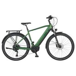E-Bike Prophete "Entdecker 4.9" Gr. 54, schwarz (grün, schwarz), Elektrofahrräder, 54cm, 28 Zoll (71,12cm), Pedelec, Elektrofahrrad für Herren