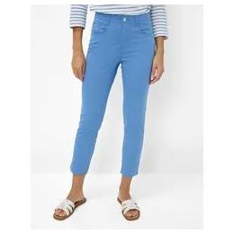 5-Pocket-Hose Brax "Style CAROLA S", Damen, Gr. 44K22, Kurzgrößen, blau, 78% Baumwolle, 19% Lyocell, 3% Elasthan, Hosen