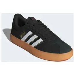 Sneaker Adidas SPORTSWEAR "VL COURT 3.0", Gr. 44,5, schwarz-weiß (core schwarz, cloud weiß, team victory rot), Leder, Textil, Schuhe, inspiriert vom Design des Adidas samba