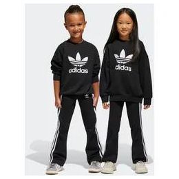 Trainingsanzug Adidas ORIGINALS "LOOSE CREW SET", Kinder, Gr. 116, schwarz, Obermaterial: 70% Baumwolle, 30% Polyester, Sportanzüge