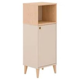 Highboard Paidi "MILA & BEN Steiff by Paidi in Beige, inkl. Spielkiste mit Deckel", beige (cashmere, beige, scandinavian, wood), B:48,4cm H:129,6cm T:40,1cm, Spanplatte, Sideboards, stabiles Sideboard mit Massivholz-Füßen, 129 cm Breite