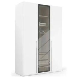 Drehtürenschrank Rauch "Kleiderschrank Schrank Garderobe SKAT SHINE mit hochwertigem", weiß (alpinweiß), B:151cm H:235cm T:63cm, Holzwerkstoff, Schränke, transparentem Grauglas inkl. umfangreichem Zubehör MADE IN GERMANY