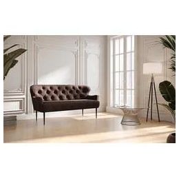 2,5-Sitzer Places of Style "Amber", braun (chocco), B:173cm H:97cm T:87cm, 100% Polyester, Sofas, mit Knopfheftung,in verschieden Stoffarten