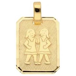 Adelia´s Kettenanhänger ADELIA ́S "333 Gold Sternzeichen Anhänger Zwilling", gold, Schmuckanhänger, Damen, Zwilling, Gold, Goldschmuck für Damen & Herren