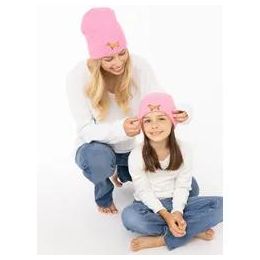 Beanie ZwillingSHERZ ""Dog-Patch" Kids", Baby, bubblegum, Strick, Kaschmir, Mützen, Kaschmir, breiter Umschlag, wärmend