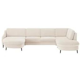 Sit & More Wohnlandschaft SIT & MORE "Soul U-Form", beige, B:372cm H:90cm T:239cm, 100% Polyester, Sofas, wahlweise mit Bett und Bettkasten