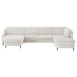 Sit & More Wohnlandschaft SIT & MORE "Soul U-Form", weiß, B:372cm H:90cm T:239cm, 100% Polyester, Sofas, wahlweise mit Bett und Bettkasten