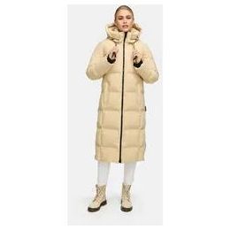 Winterjacke Marikoo "Tikoraa", Damen, Gr. XL, beige, Obermaterial: 100% Polyester; Futter: 100% Polyester; Wattierung: 100% Polyester; Ärmelfutter: 100% Polyester, Jacken, mit extra langem Schnitt und hohem Kragen