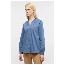 Hemdbluse Eterna "LOOSE FIT", Damen, Gr. 40, schwarz indigo, 100% Baumwolle, Blusen, EASY IRON (bügelleicht)