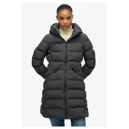 Steppjacke Superdry "CITY MID PADDED JACKET", Damen, Gr. M, ebony, Web, Obermaterial: 100% Polyester, unifarben, relaxed fit, Jacken