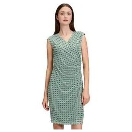 Druckkleid Cartoon "Damen Casual-Kleid ohne Arm", Damen, Gr. 38, Normalgrößen, bunt (grün, blau), Obermaterial: 95% Polyester, 05% Elasthan. Futter: 95% Viskose, 5% Elasthan., tailliert kurz, V-Ausschnitt, Kleider