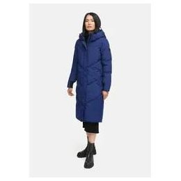Winterjacke Marikoo "Teonaa", Damen, Gr. XL, blau (navy), Obermaterial: 100% Polyester; Futter: 100% Polyester; Wattierung: 100% Polyester; Ärmelfutter: 100% Polyester, Jacken, Figurbetonte Passform mit moderner Steppung