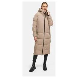 Winterjacke Marikoo "Honiaa", Damen, Gr. M, beige (taupegrau), Obermaterial: 100% Polyester; Futter: 100% Polyester; Wattierung: 100% Polyester; Ärmelfutter: 100% Polyester, Jacken, Seitliche Reißverschlüsse am unteren Saum