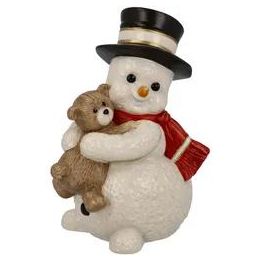 Schneemann Goebel "Weihnachtsdeko", bunt, B:8,5cm H:12cm, Steingut, Dekofiguren, Steingut, Figur - Mein Knuddelfreund