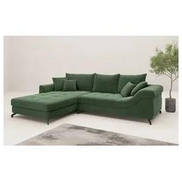 Ecksofa MR. COUCH "Taylor, L-Form, wahlweise mit Kaltschaum", miami 12 grün, B:317cm H:93cm T:226cm, 90% Polyester / 10% Nylon, Sofas, mit Kaltschaum bis 140 kg pro Sitzplatz belastbar