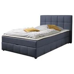 Boxbett Home Affaire, denim, blau, B:152cm L:210cm, Komplettbetten, Boxbett mit Bettkasten, inkl. Topper