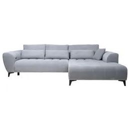 Ecksofa WERK2 "Memo Garay", grau, B:287cm H:64cm T:220cm, 100% Polyester, Sofas, Luxus in Übergröße: XXL-Liegefläche, Komfort-Ottomane & stilvolle Füße