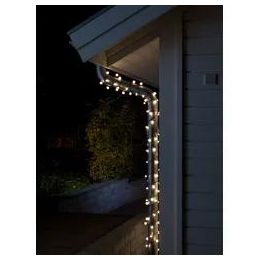 Konstsmide LED-Lichterkette "Weihnachtsdeko aussen", Energieeffizienz: G (A-G), schwarz, Dioden 80 Stk. Flammen 80 Stk., Kabellänge 5m x Gesamtlänge 11,32m, Lichterketten, LED Globelichterkette, kleine & große runde Dioden, 80 Dioden