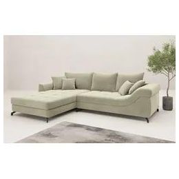 Ecksofa MR. COUCH "Taylor, L-Form, wahlweise mit Kaltschaum", miami 4 cream, B:317cm H:93cm T:226cm, 90% Polyester / 10% Nylon, Sofas, mit Kaltschaum bis 140 kg pro Sitzplatz belastbar
