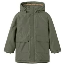 Parka name it "NKMMARLOW PARKA JACKET PB", Jungen, Gr. 158, dusty olive, Web, Obermaterial: 100% Polyester, unifarben, regular fit normal, Jacken