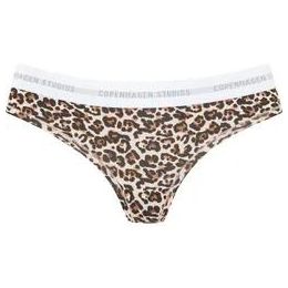 String Copenhagen Studios, Damen, Gr. XL (42), braun, gemustert, Single Jersey, Obermaterial: 50% Modal (TENCELTM), 45% Baumwolle, 5% Elasthan (LYCRA), gemustert, körpernah, Unterhosen, mit elastischem Logobund