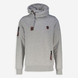 Naketano Grauer Kapuzenpullover mit Melange-Muster