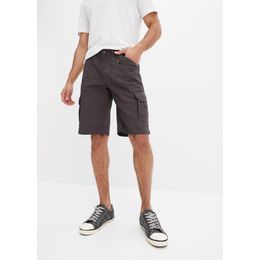 bonprix Cargo-Bermuda Loose Fit, grau, 100% Baumwolle