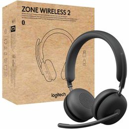 Logitech Zone Wireless 2 Kopfhörer Noise cancelling mit Mikrofon - Schwarz