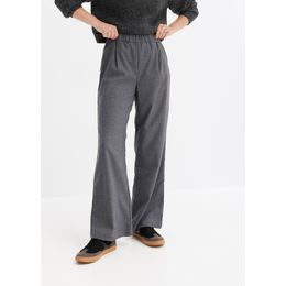 bonprix Marlene-Hose in Wolloptik, grau, Viskose