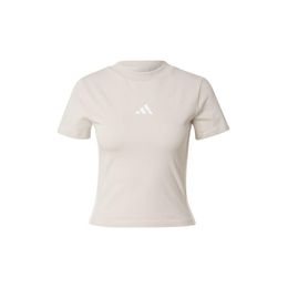 adidas Sportswear Funktionsshirt 'Essential' Damen Gr&ouml;&szlig;e L greige / wei&szlig;