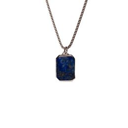 Eternal Kette 'Blaue Lapis' Herren Größe 60 cm silber