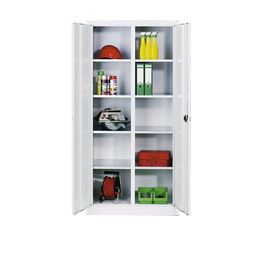 C+P Materialschrank aus Stahlblech, 8 Fachb&ouml;den, HxBxT 1950 x 930 x 500 mm, lichtgrau