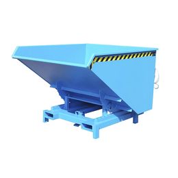 eurokraft pro Schwerlast-Kippbeh&auml;lter, Volumen 1,7 m&sup3;, Traglast 4000 kg, blau RAL 5012