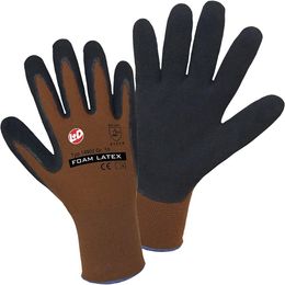 Leipold+Döhle Leipold+Döhle Feinstrickhandschuhe FOAM LATEX, VE 12 Paar, braun/schwarz, Größe 9, ab 10 VE