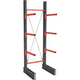 Kragarmregal Igor Superschwer, einseitig, HxB 4000 x 1000 mm Abstand 1500 mm, Grundregal kaiserkraft