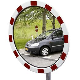 Dan-MIRROR Verkehrsspiegel aus Acrylglas, Polystyrol-Rahmen, rund, &Oslash; 600 mm