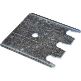 Schulte Unterlegblech für Fußplatten, verzinkt, VE 5 Stk, für Serie S610 und S625, BxTxH 145 x 155 x 1 mm