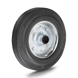 Proroll Vollgummi-Rad, Rollenlager, Rad-&Oslash; x Breite 80 x 25 mm