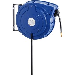 eurokraft basic Schlauchaufroller, f&uuml;r Innen- und Au&szlig;eneinsatz, Schlauchl&auml;nge 9 m, Anschluss au&szlig;en G3/8''
